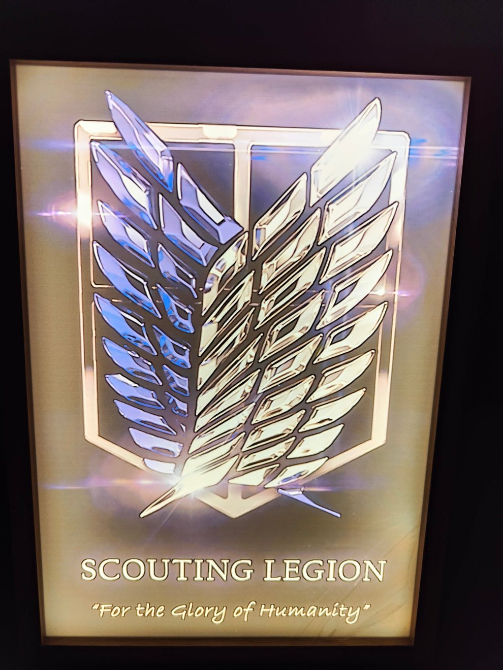 Attack on Titan - Scout Symbol Light Up Frame Art Portrait – Flying ...
